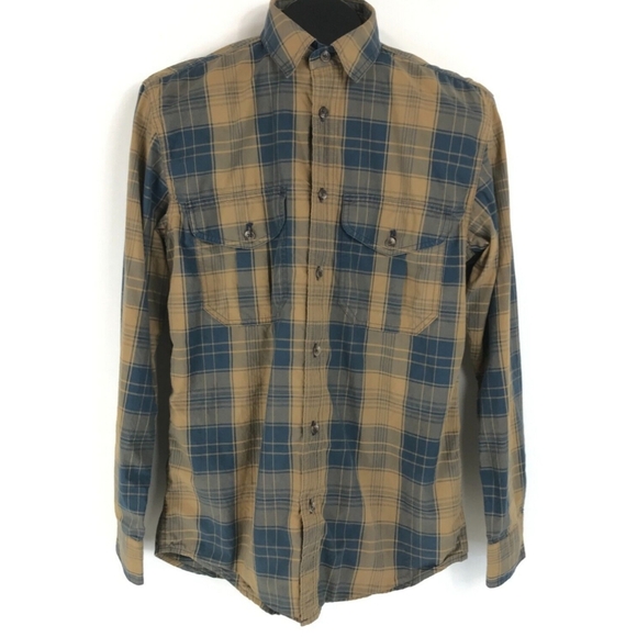 Filson | Shirts | Filson Mens Size S Feather Cloth Bronze Blue Plaid ...